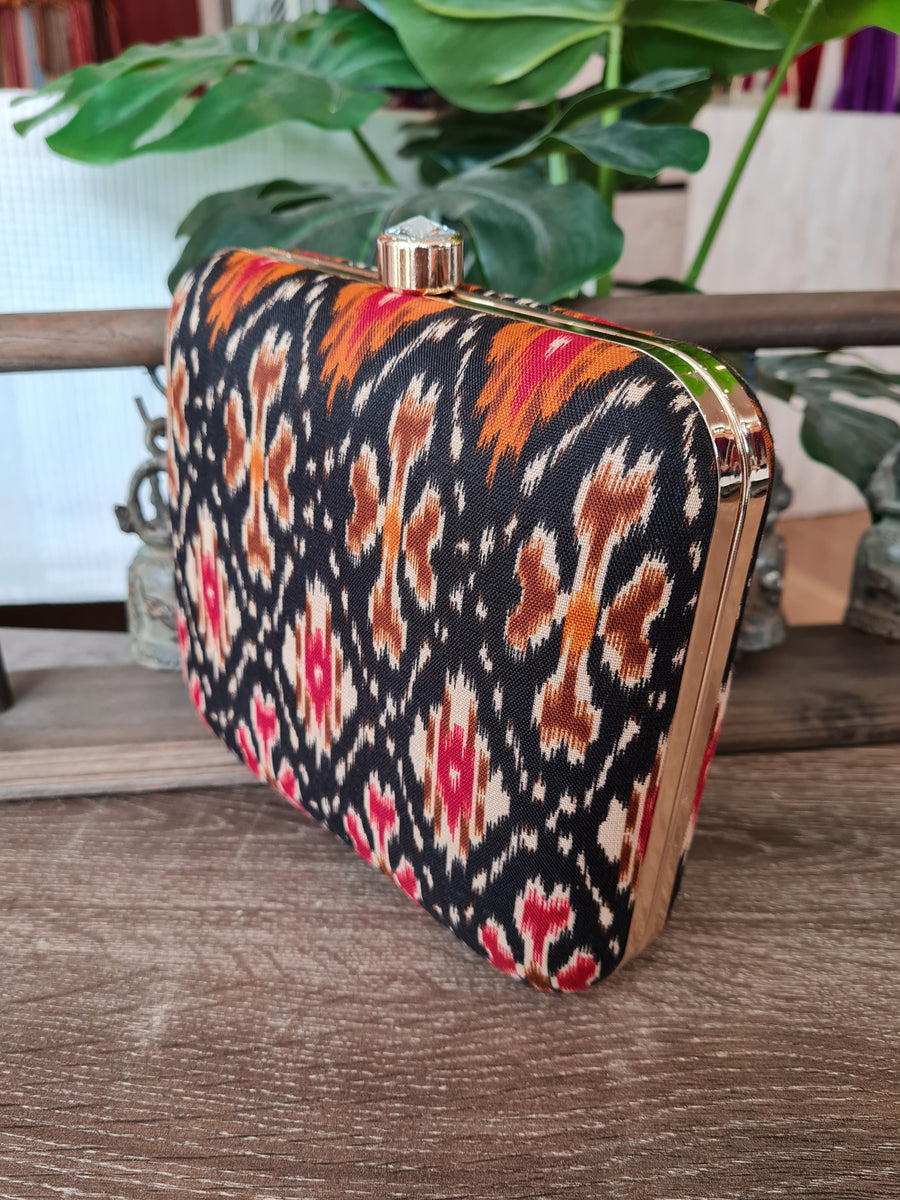 Square Printed Box Clutch – VALAMPURI