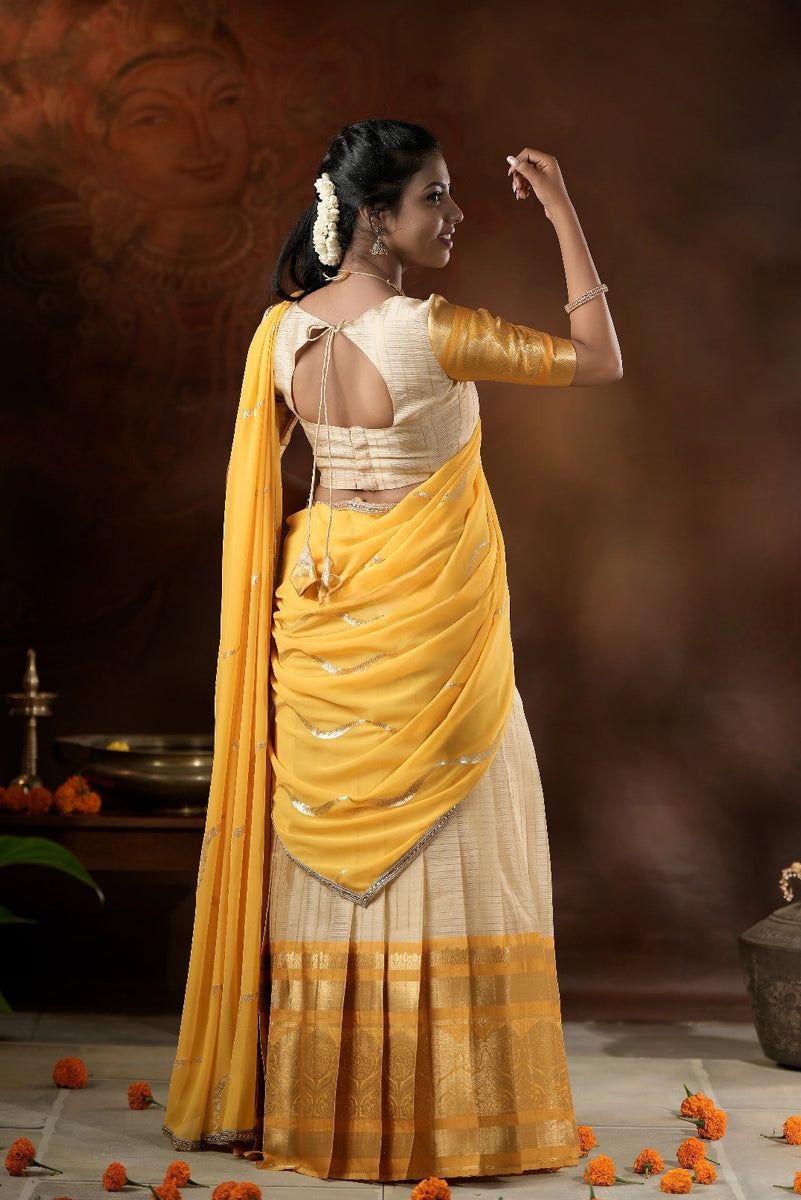Yellow Half Saree Set – VALAMPURI